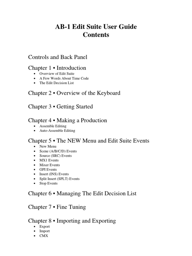 Videonics AB-1 Edit Suite User Guide | PDF | Videocassette Recorder ...