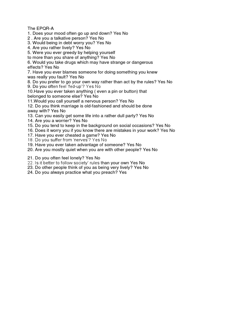 The EPQR | PDF | Self-Improvement | Lifestyle