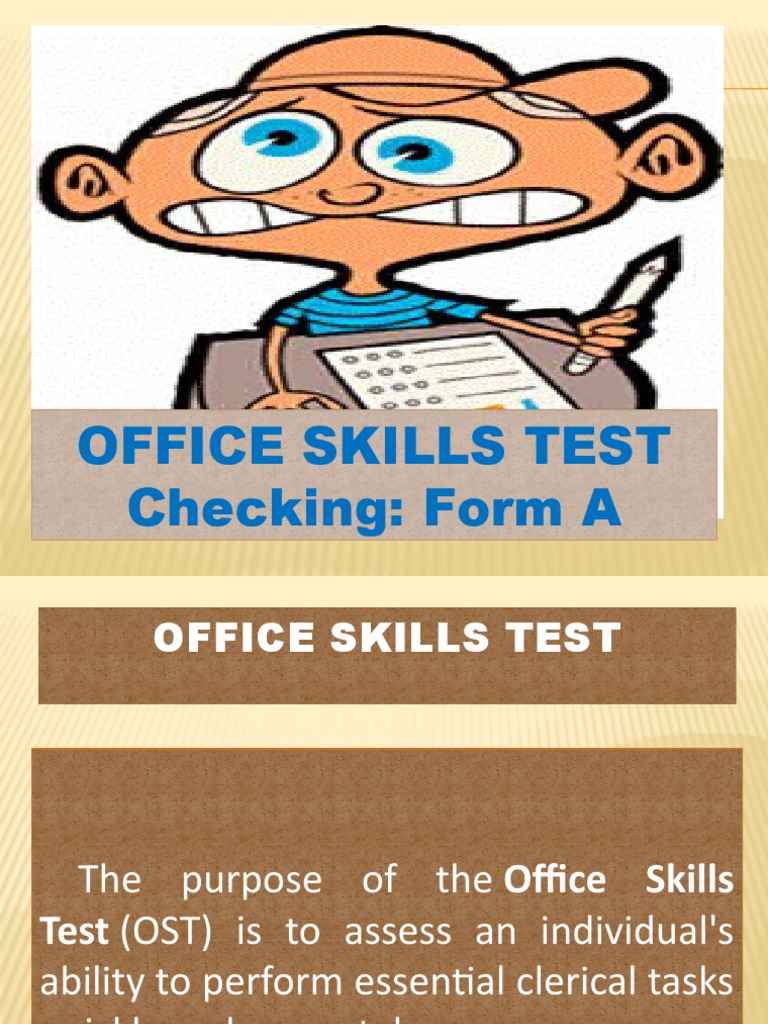 Office Skills Assessment Guide | PDF | Career & Growth