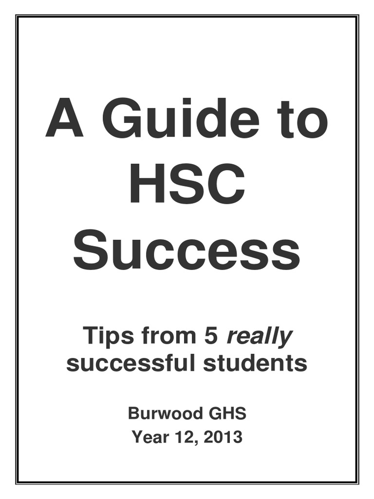 Tips For Achieving Success in The HSC PDF | PDF