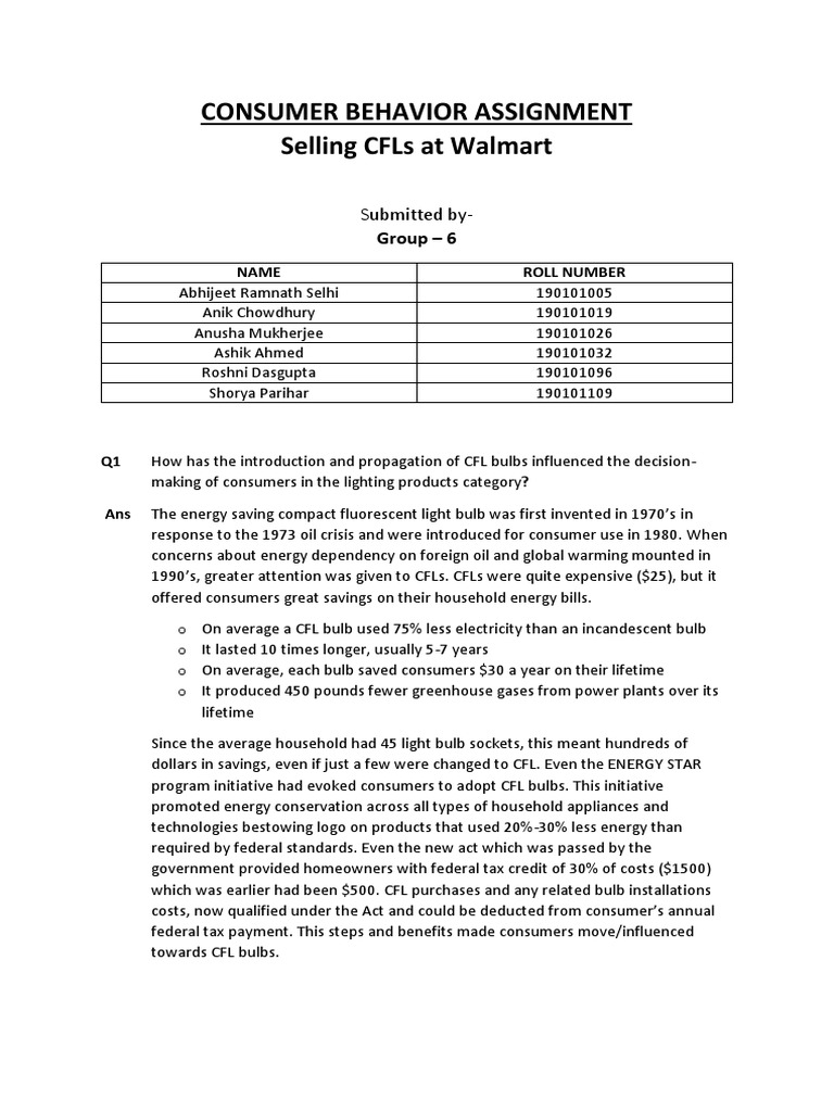 Consumer Behavior Assignment | PDF