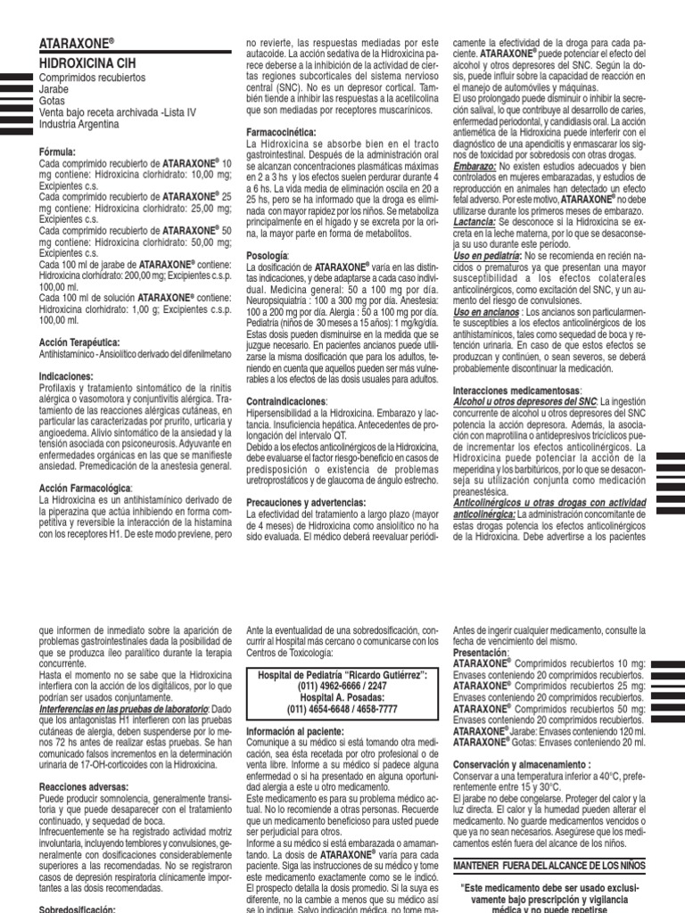 Ataraxone 36540-5 PDF | PDF