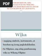 Ang Linggwistika Sa Paglinang NG Wikang Filipino | PDF