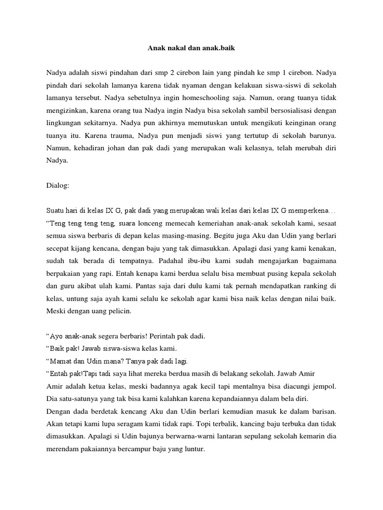 Anak Nakal Dan Anak | PDF