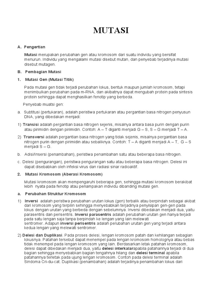 Mutasi | PDF