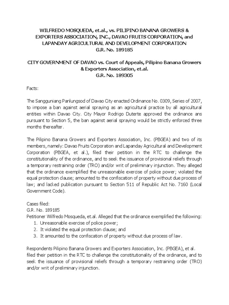 Mosqueda vs. PBGEA | PDF