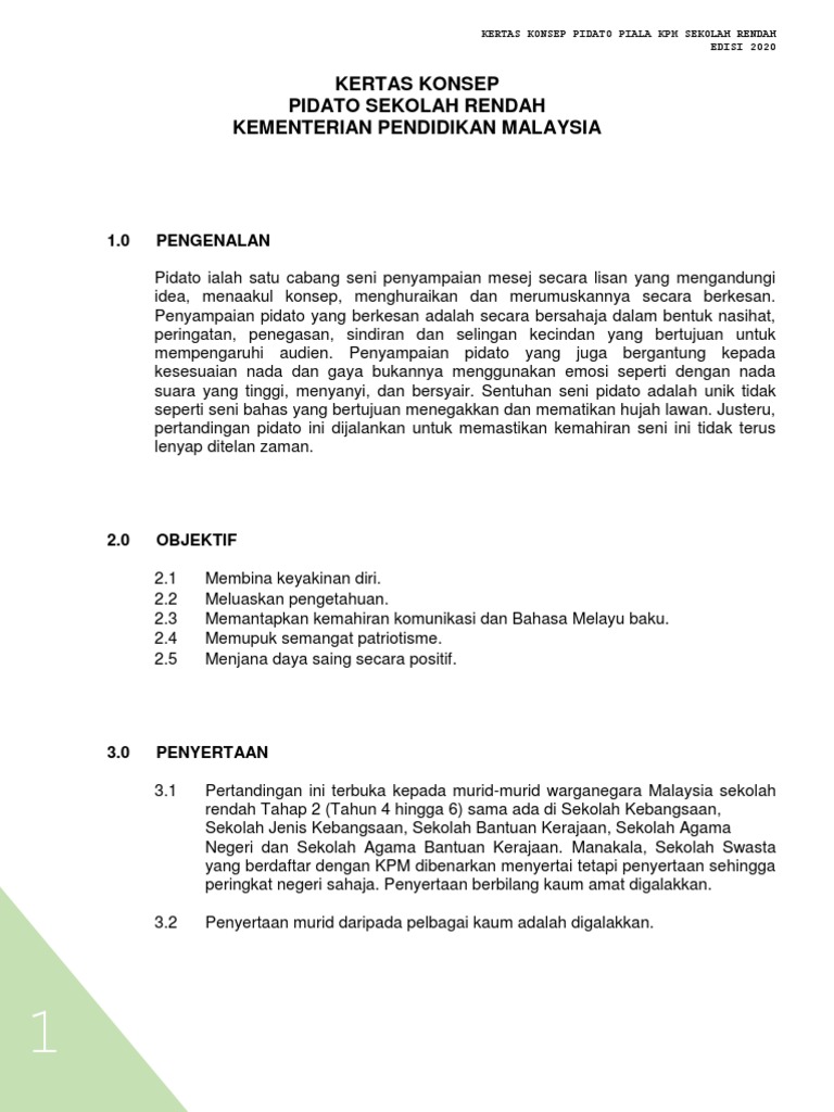 Kertas Konsep Pidato | PDF