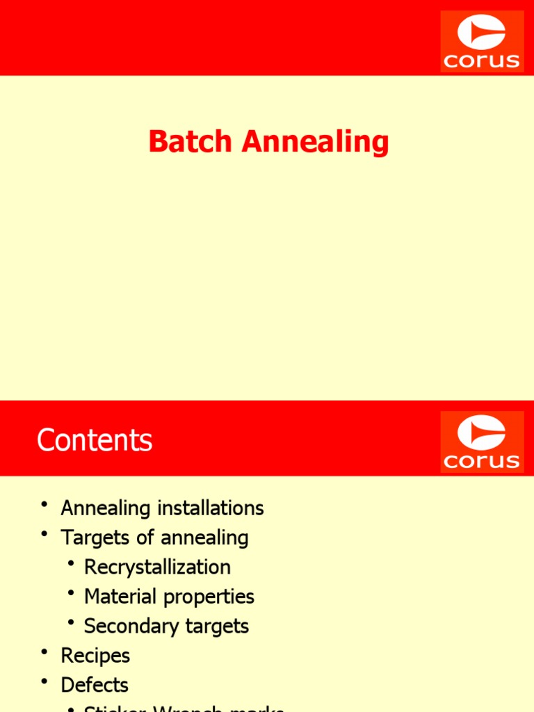 Batch Annealing | PDF