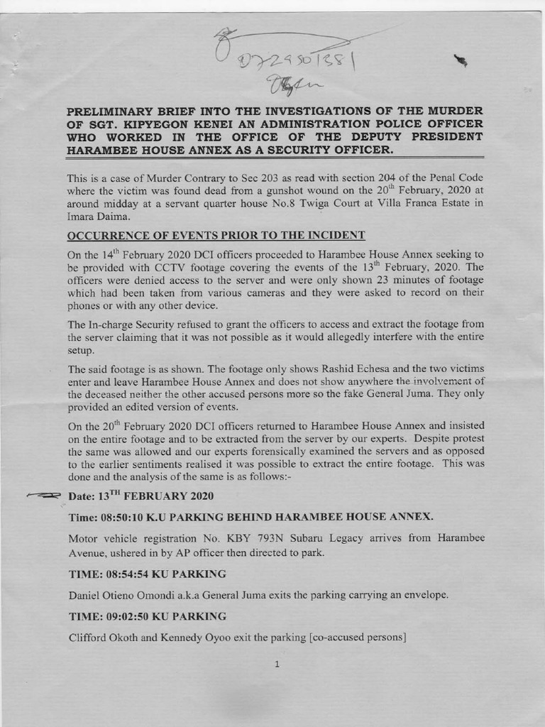 DCI Boss George Kinoti's Statement | PDF