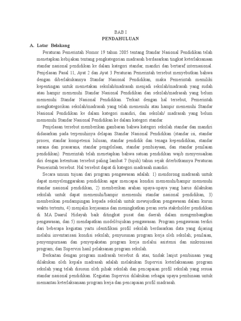 Laporan Supervisi Guru dan Madrasah | PDF | Karier & Perkembangan