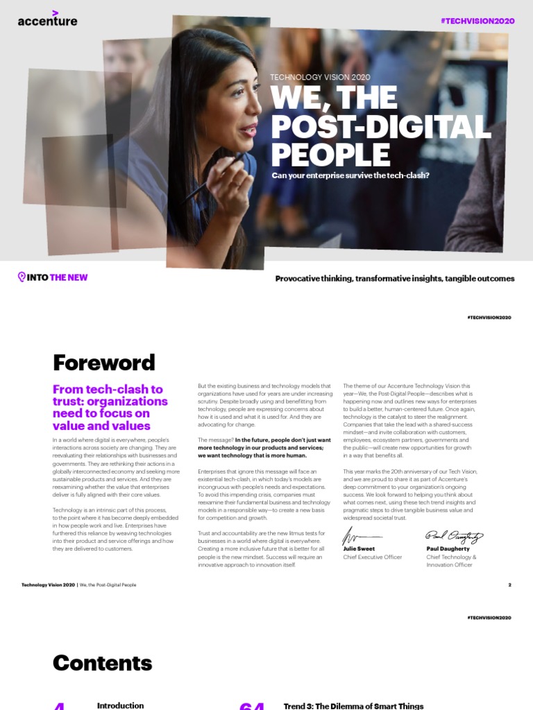 Accenture Technology Vision 2020 Full Report PDF | PDF
