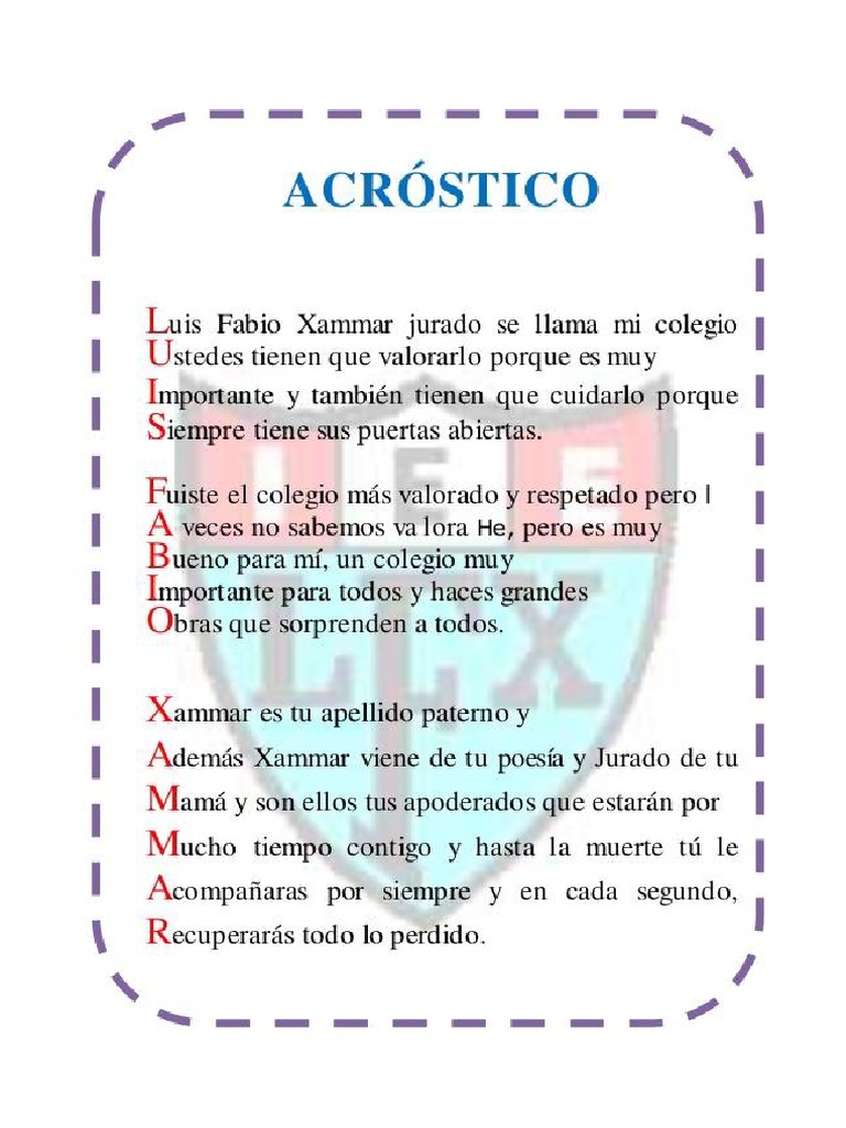 ACROSTICO | PDF