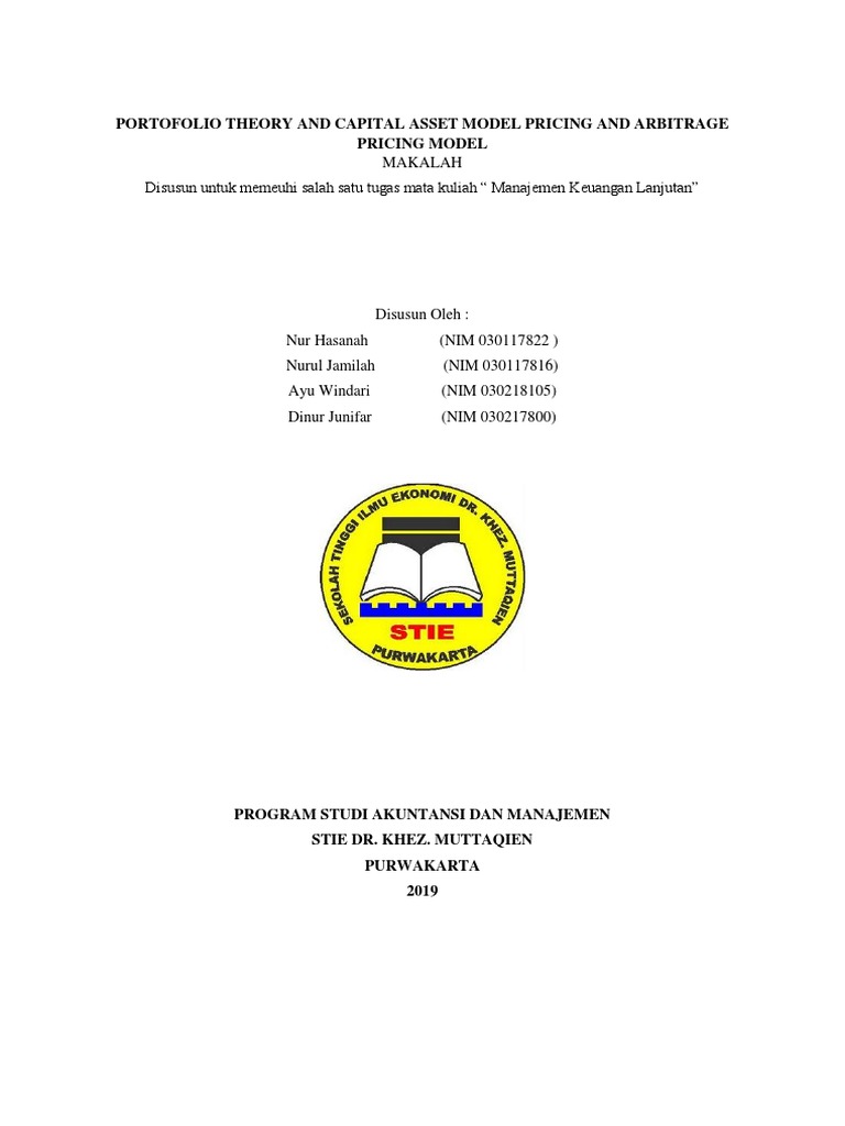 Kel 5 Portofolio, Capm, Apt | PDF | Bisnis