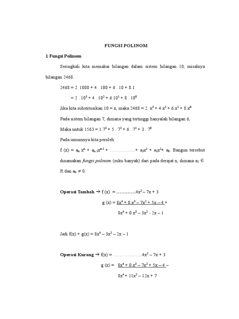 Fungsi Polinom | PDF