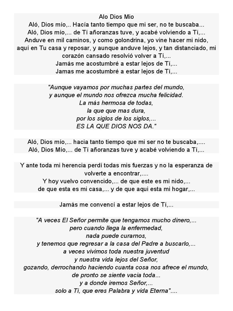 Alo Dios Mio | PDF | Cocina, comidas y vino | Religión y espiritualidad