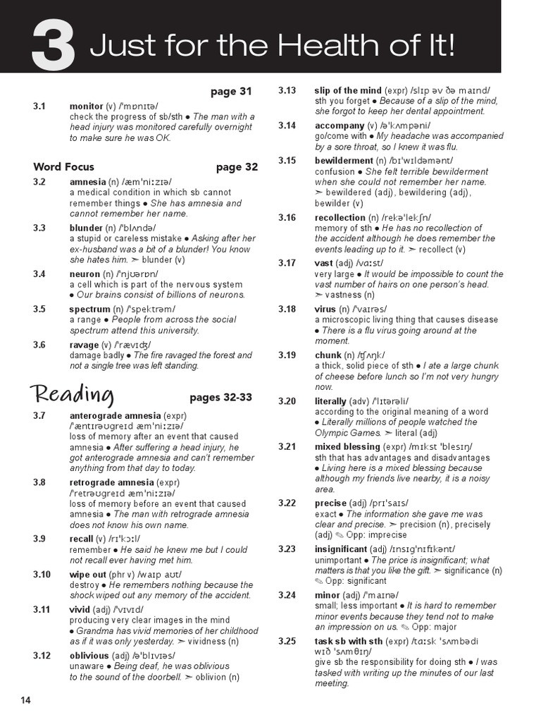 C1 Wordlist Unit 3 PDF | PDF