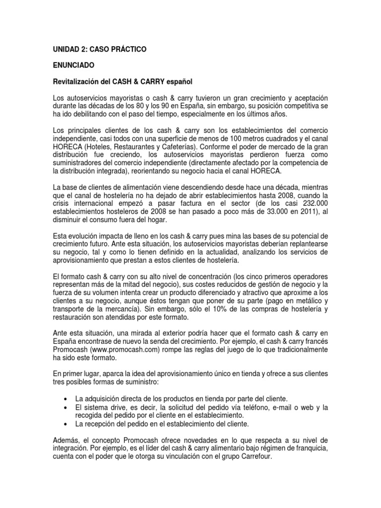 Caso Practico Unidad 2 Distribucion Comercial | PDF