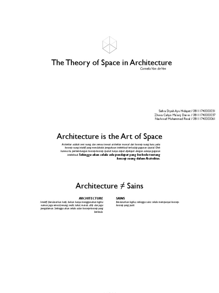 The Theory of Space in Architecture | PDF | Seni
