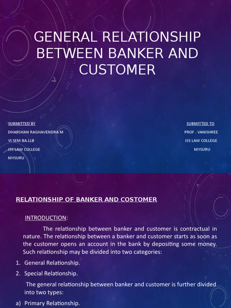 General Relationship Between Banker and Customer | PDF