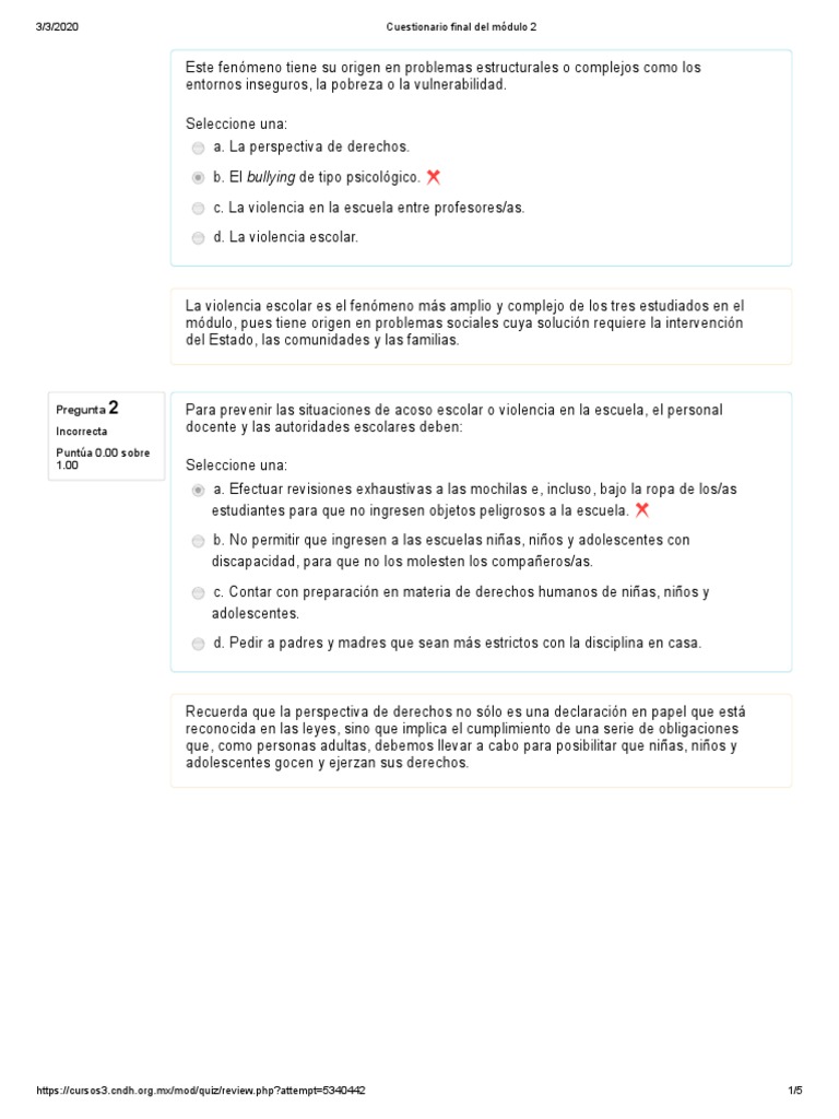Cuestionario Final Del Módulo 2 1 PDF | PDF