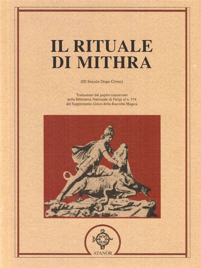 (A Cura Di Armando Cepollaro) - Il Rituale Di Mithra-Atanòr (1982) PDF | PDF