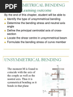 Unsymmetrical Bending of Beams Explained | PDF | Bending | Beam (Structure)