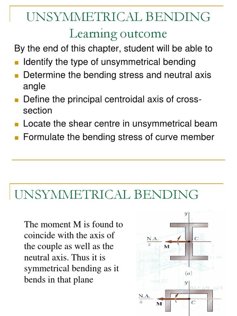 Chapt 1 Unsymmetrical Bending Curve Bar | PDF | Science & Mathematics