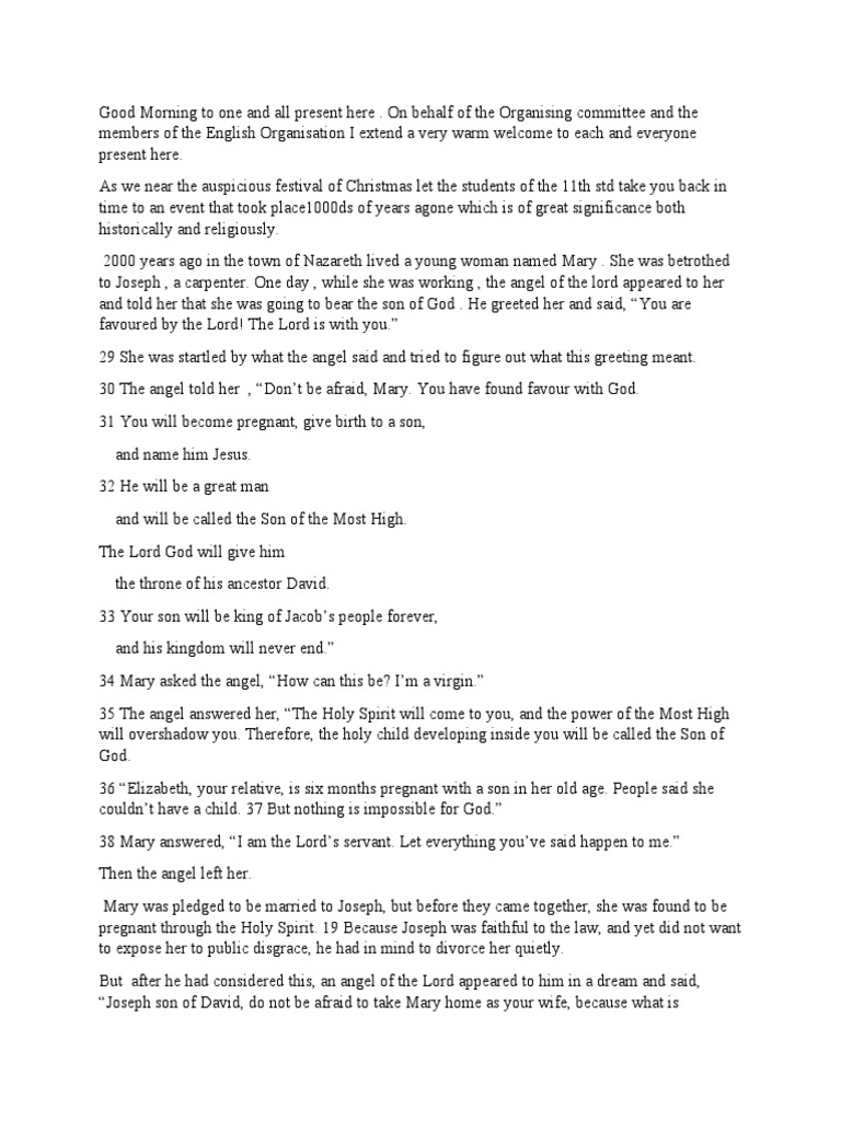 The Christmas Play Script | PDF