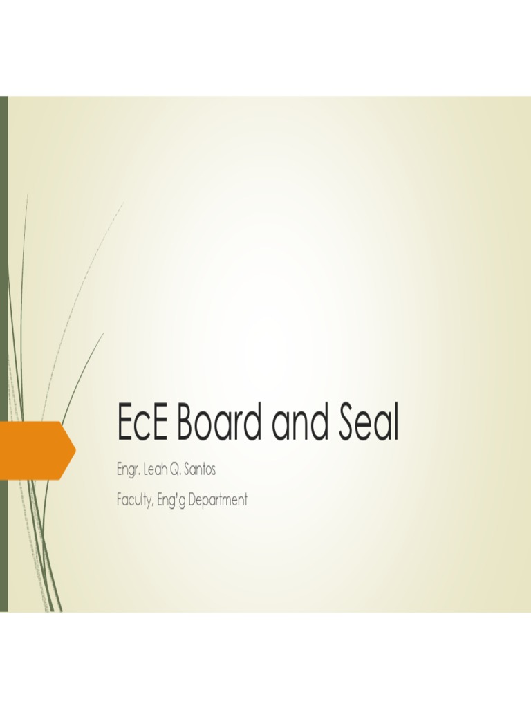EcE Board and Seal | PDF