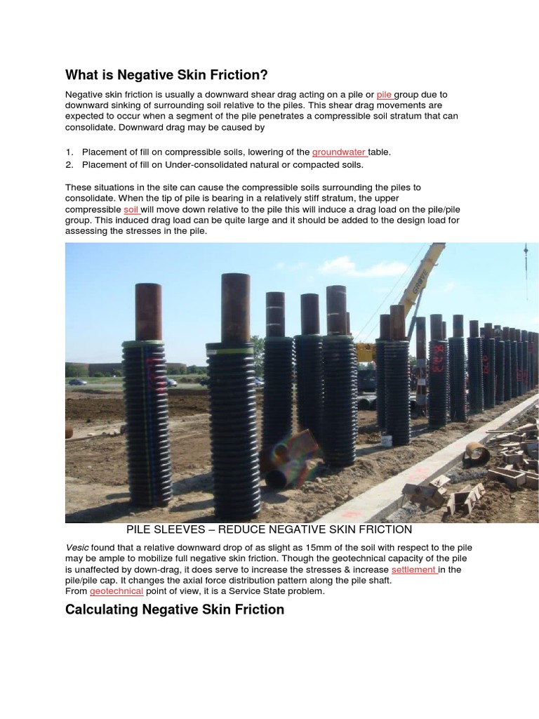 Geotechnical Insights: Negative Skin Friction | PDF
