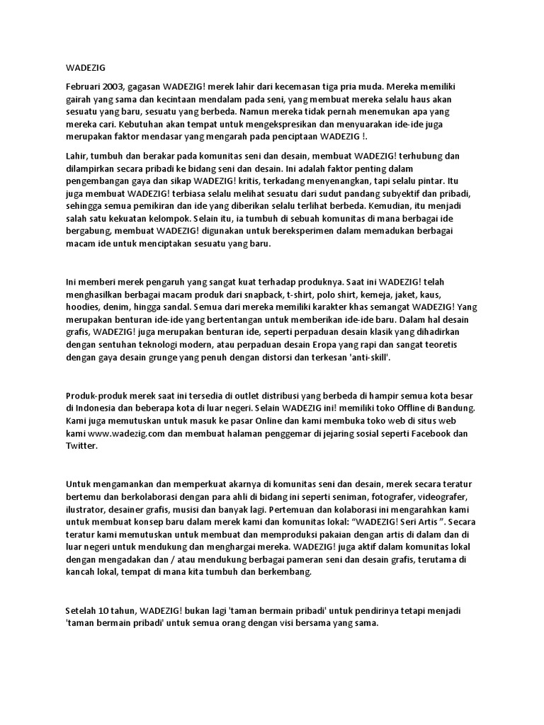 Profil Brand WADEZIG | PDF