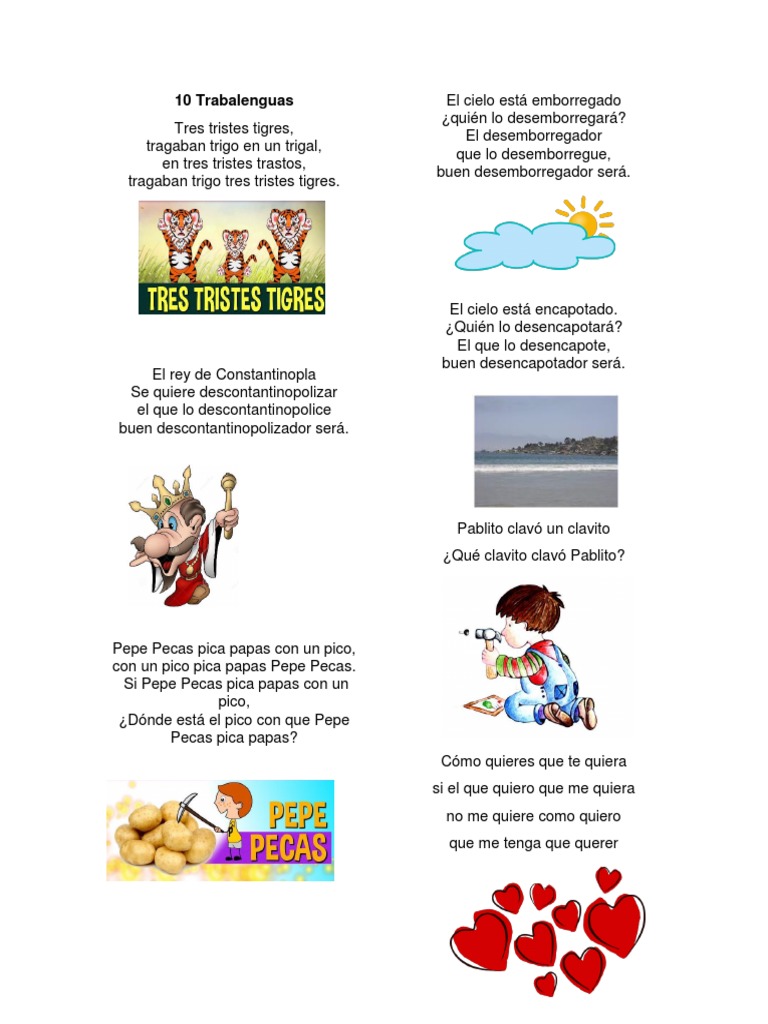 10 Trabalenguas | PDF