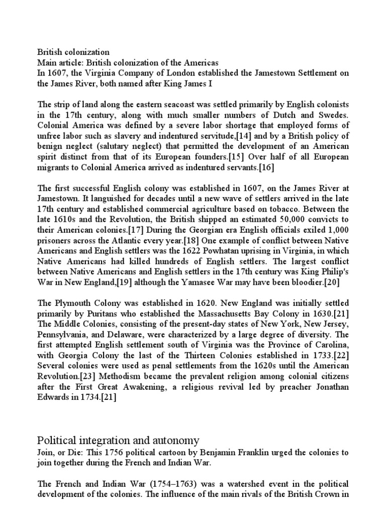 History of USA | PDF | Colonial History Of The United States | Thirteen ...