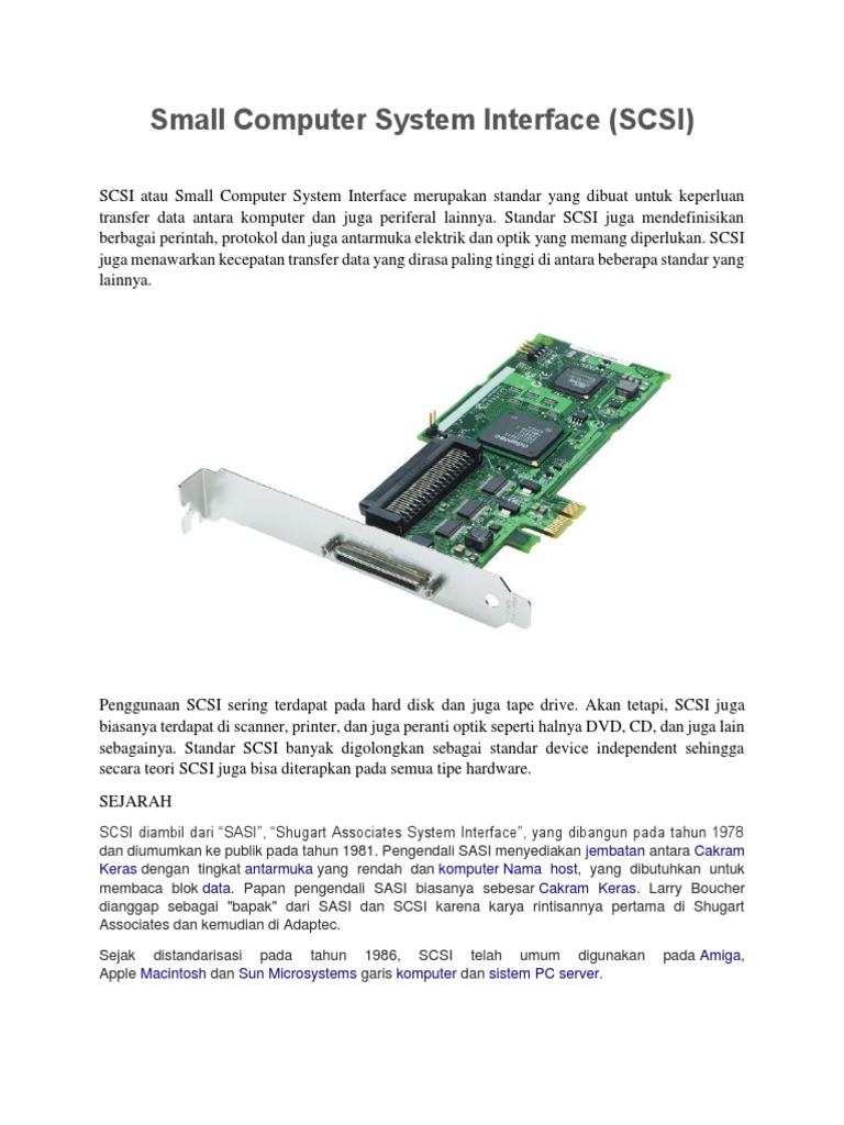 Small Computer System Interface | PDF