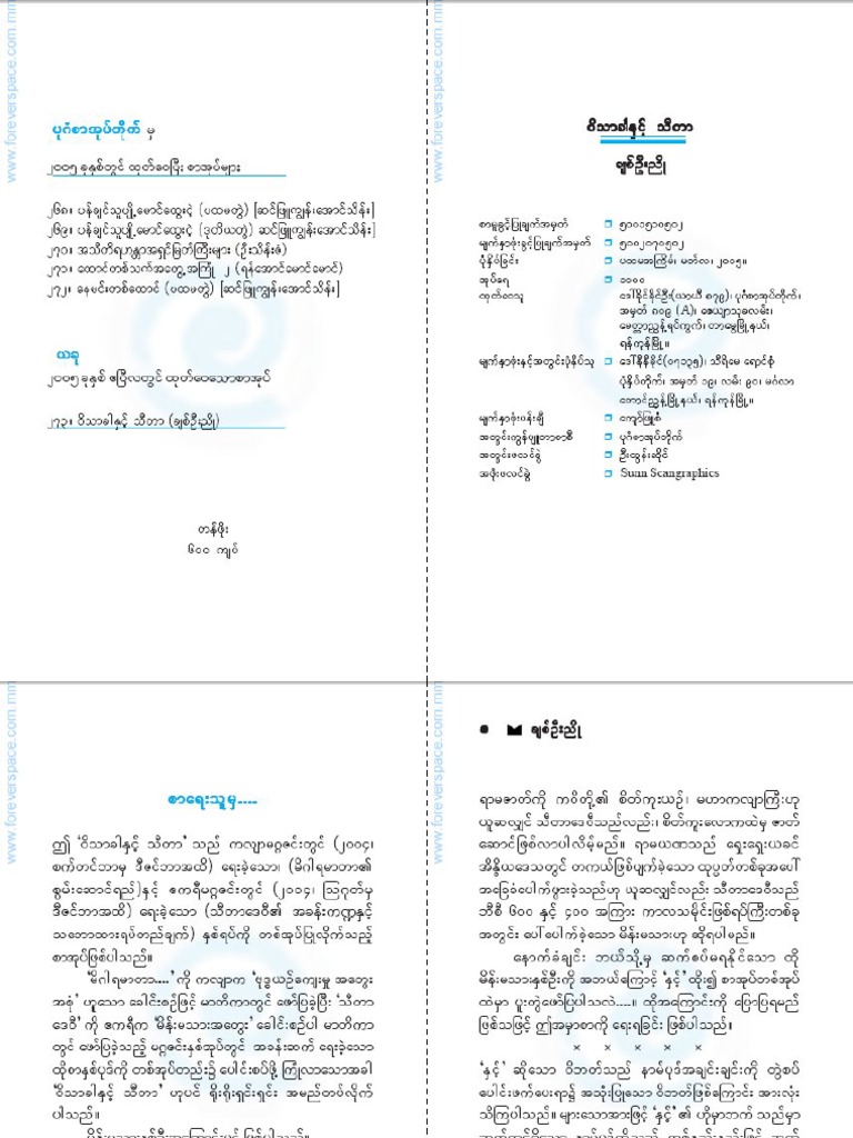 Chit Oo Nyo - Wi Thar Khar and Thida | PDF