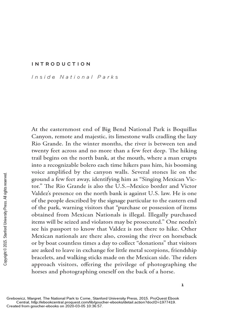 The National Park To Come - (Introduction Inside National Parks) | PDF