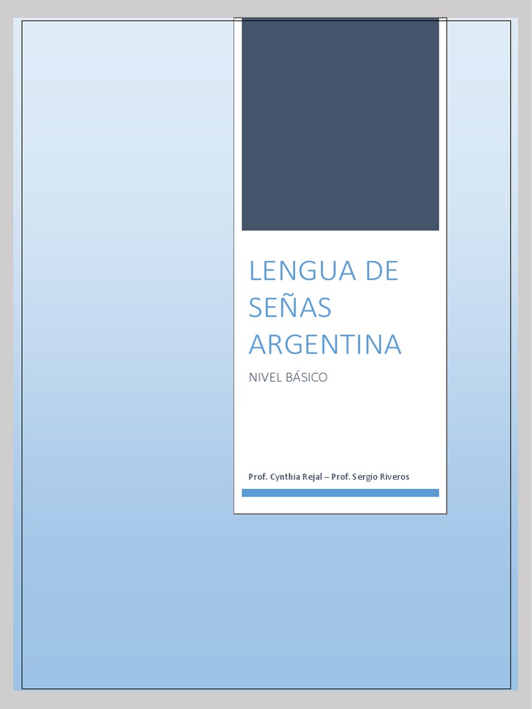 LSA Nivel Básico | PDF | Sustantivo | Lenguaje de señas