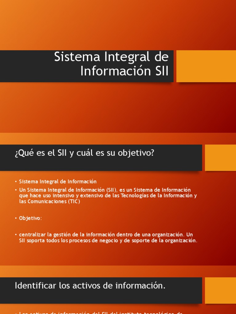 Sistema Integral de Información SII. | PDF