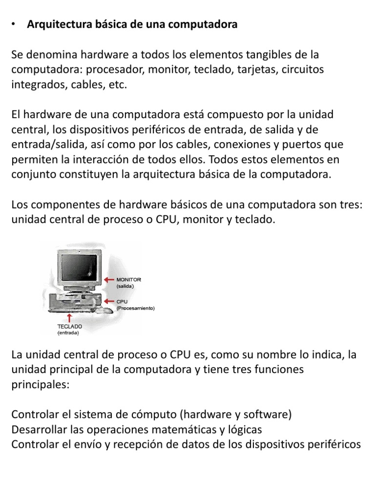 Elementos de Una Computadora. | PDF