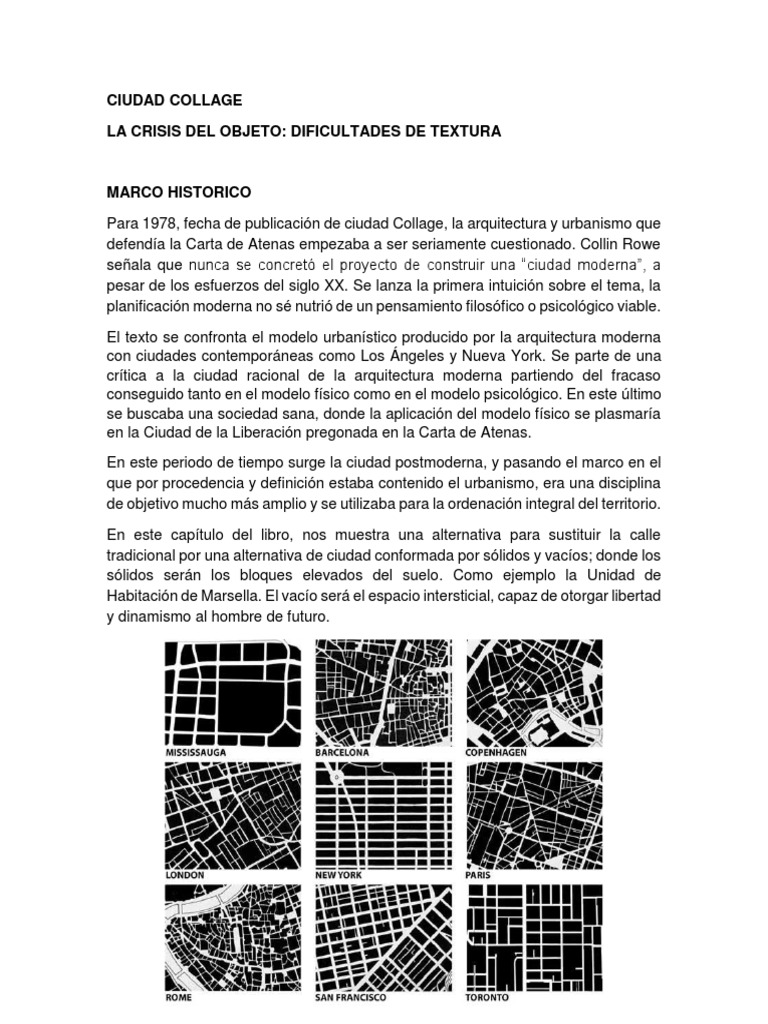 Ciudad Collage: Crítica y Propuestas | PDF | Ciencias sociales | Historia