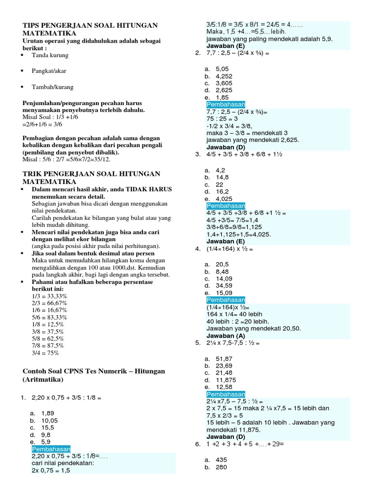 Rangkuman Tiu CPNS | PDF