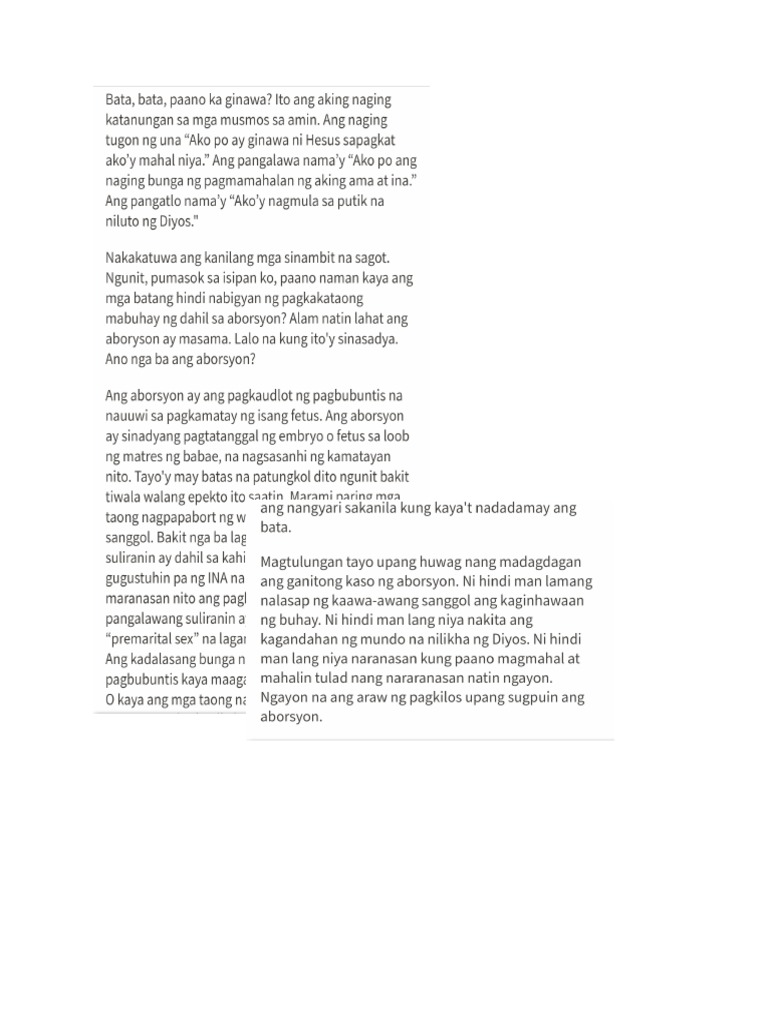 Talumpati Aborsyon | PDF