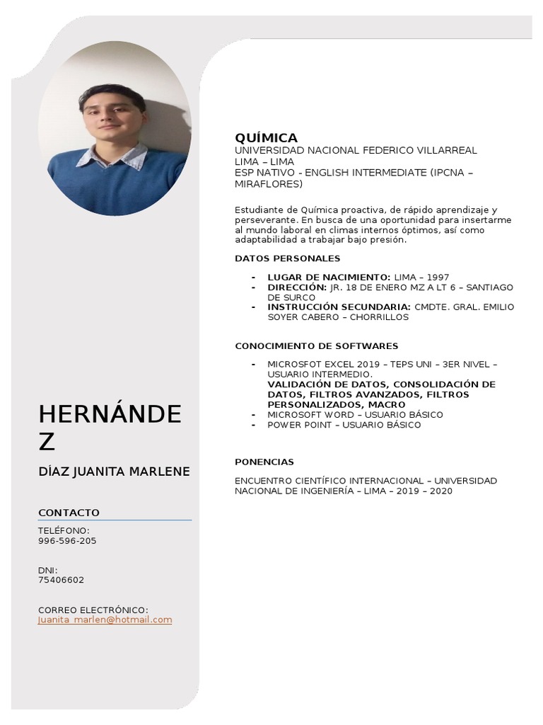 CV Juanita Marlene 2020 | PDF