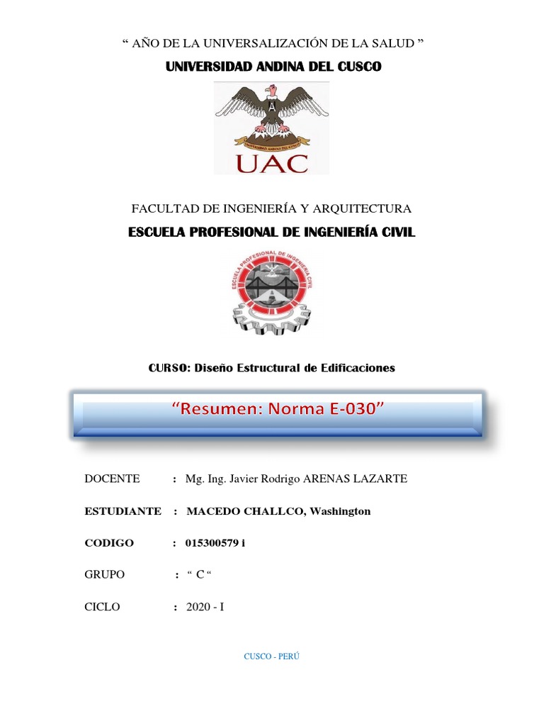 Resumen Norma-E-030 | PDF