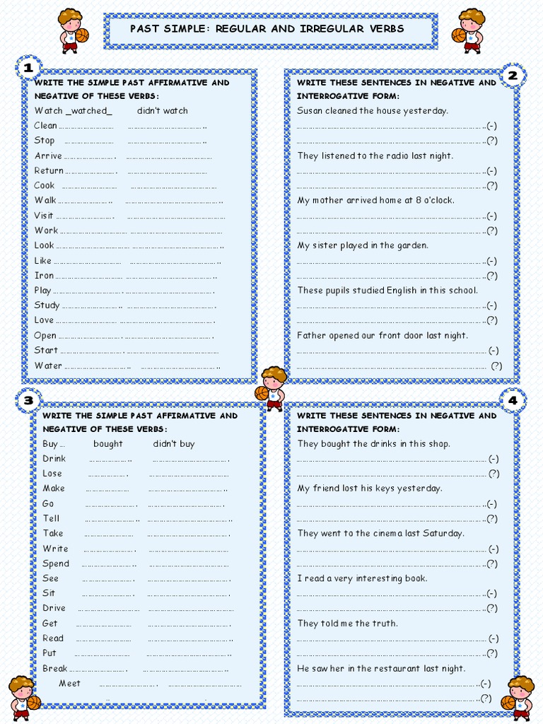 Past Simple Regular and Irregular Verbs - 27394 | PDF