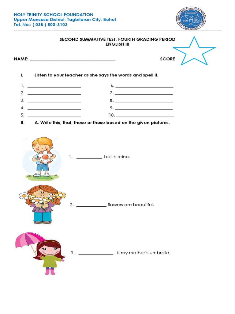 2nd Summative Test 4th Grading-Grade 3-1 | PDF