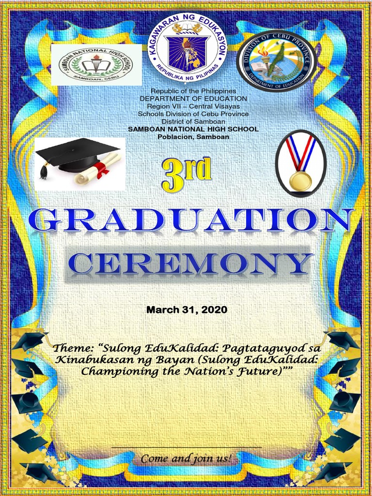 Graduation Program Cover, Recognition and Moving Up | PDF