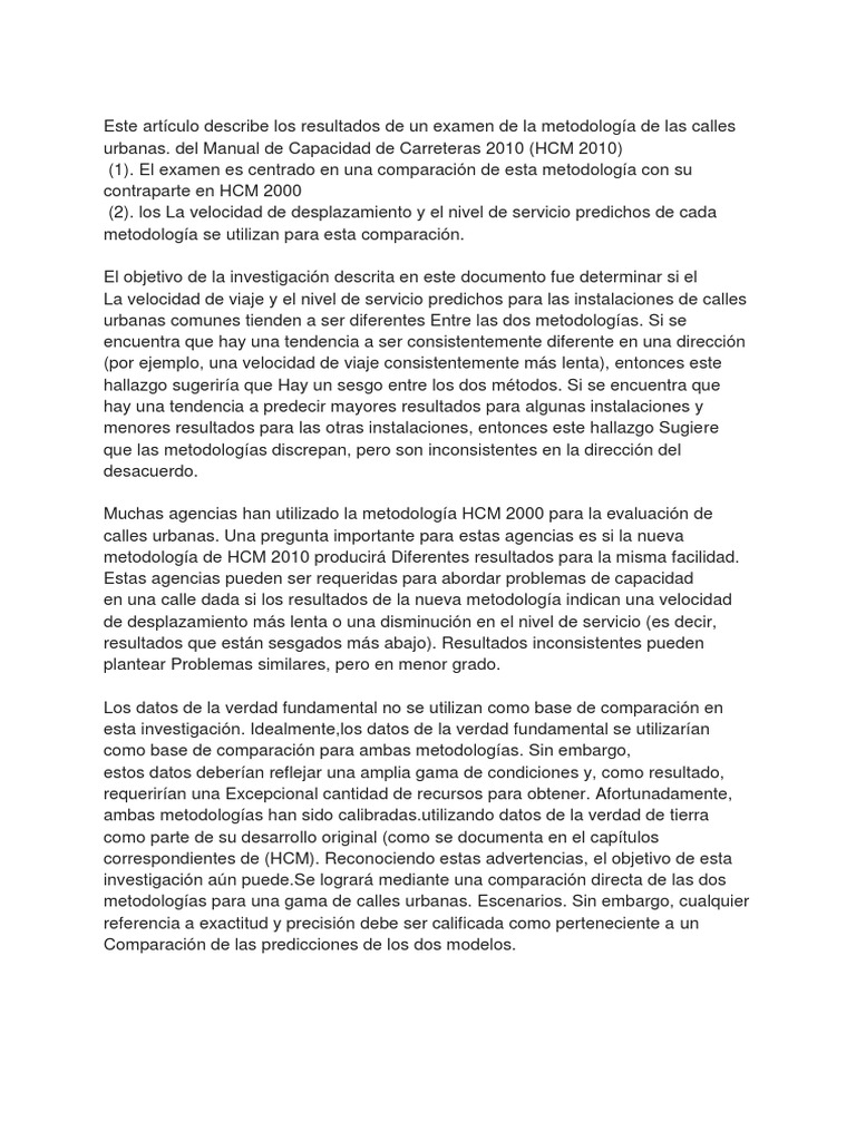 Comparación HCM 2000 y HCM 2010 | PDF