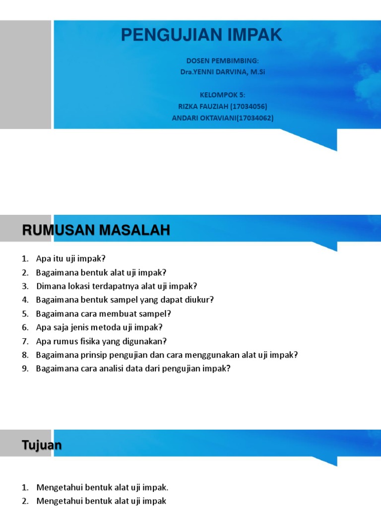 Kel 2 - PPT Uji Impak | PDF