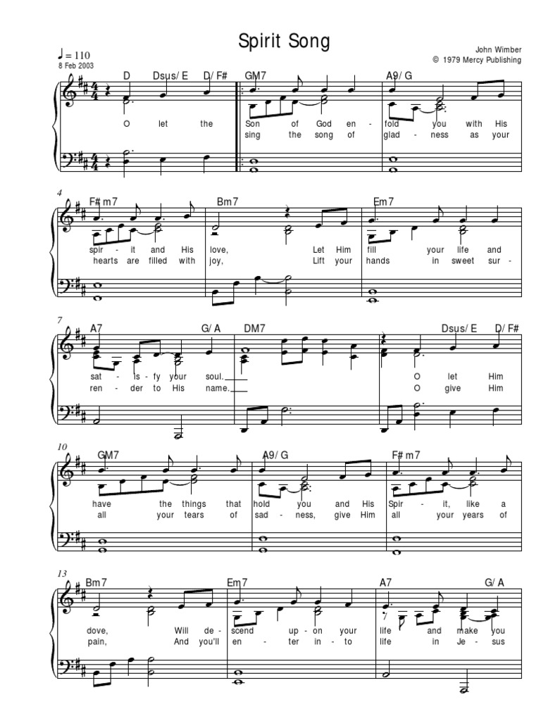 Spirit Song Wimber | PDF